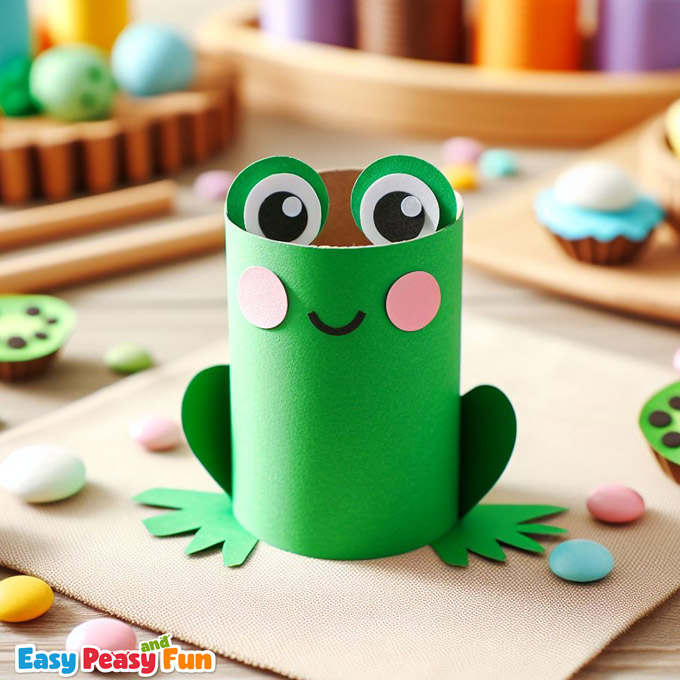 Paper Roll Frog Craft - Easy Peasy and Fun