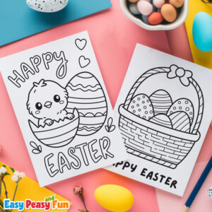 Free Printable Easter Cards to Color - Easy Peasy and Fun