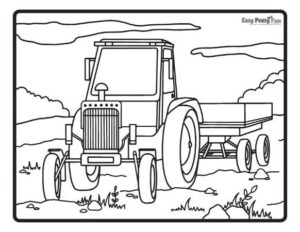 Printable Tractor Coloring Pages – Lots of Free Sheets - Easy Peasy and Fun