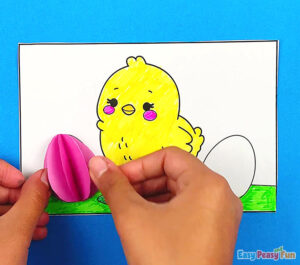 3D Easter Chick Coloring Page - Easy Peasy and Fun