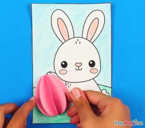 3D Easter Bunny Coloring Page - Easy Peasy and Fun