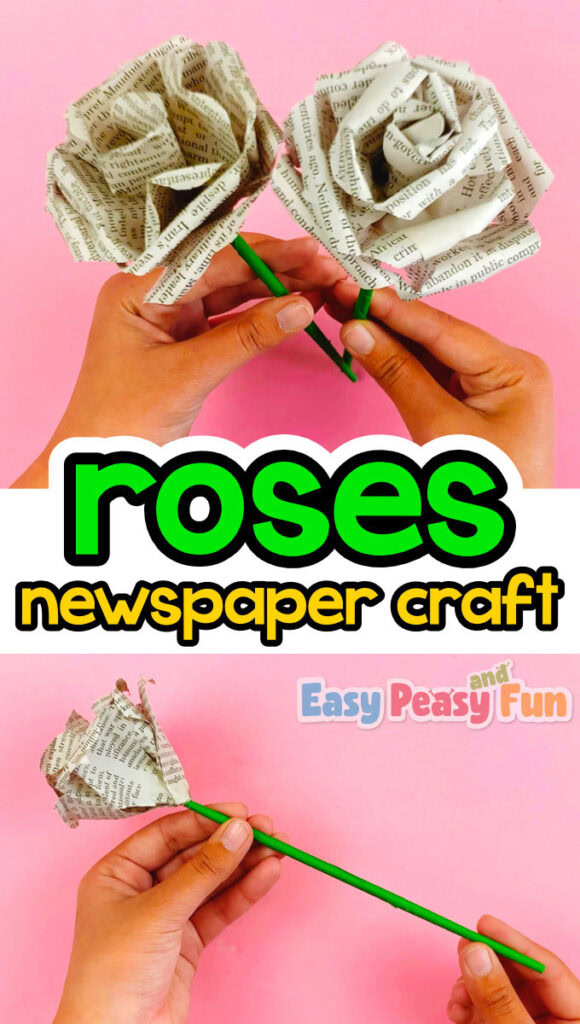 How to Make Newspaper Roses - Easy Peasy and Fun