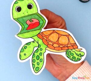 Printable Sea Animal Puppets (PDF Template) - Easy Peasy and Fun