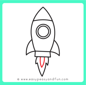 How to Draw a Rocket – Step by Step Drawing Tutorial - Easy Peasy and Fun