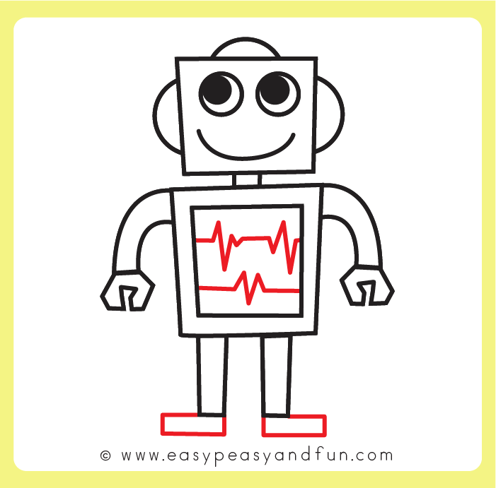 How to Draw a Robot – Step by Step Drawing Tutorial - Easy Peasy and Fun