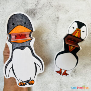 Printable Polar Animals Puppets (PDF Template) - Easy Peasy and Fun