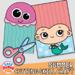 Summer Cutting Practice Worksheets - Easy Peasy and Fun