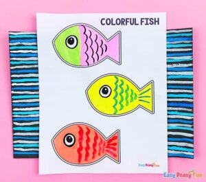 Colorful Fish Art Lesson - Easy Peasy and Fun