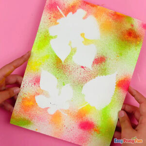 Leaf Spray Painting Art - Easy Peasy and Fun