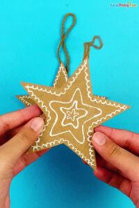 Cardboard Stars Christmas Ornaments - Easy Peasy and Fun