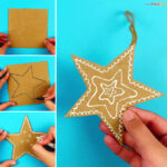 Cardboard Stars Christmas Ornaments - Easy Peasy and Fun