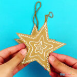 Cardboard Stars Christmas Ornaments - Easy Peasy and Fun