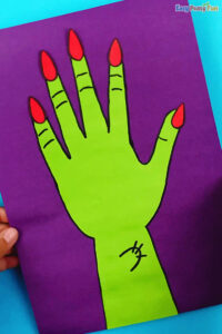 Halloween Handprint Art Witch Hand - Easy Peasy and Fun