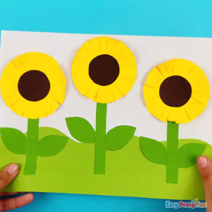 Simple Paper Sunflowers Craft Idea - Easy Peasy and Fun