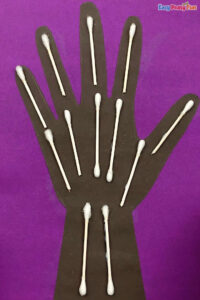 Halloween Handprint Art Skeleton Hand - Easy Peasy and Fun