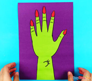 Halloween Handprint Art Witch Hand - Easy Peasy and Fun
