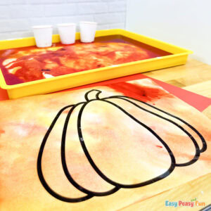 Pumpkin Fizzy Painting Art - Easy Peasy and Fun