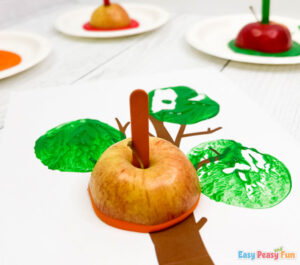 Apple Stamping Fall Tree Art - Easy Peasy and Fun