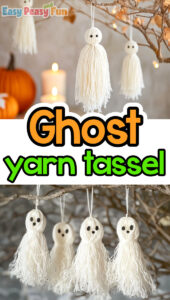 How to Make Yarn Tassel Ghosts - Easy Peasy and Fun