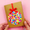 Fingerprint Christmas Ornament Card Idea - Easy Peasy and Fun
