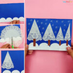 Paper Doily Winter Trees Craft - Easy Peasy and Fun
