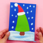 Paper Christmas Tree Card - Easy Peasy and Fun