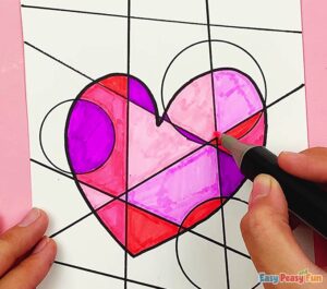 Valentines Day Abstract Heart Art - Easy Peasy and Fun