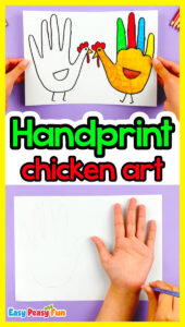 Chicken Handprint Art - Easy Peasy and Fun
