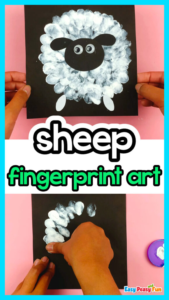 Easy Fingerprint Sheep Art Tutorial - Easy Peasy and Fun