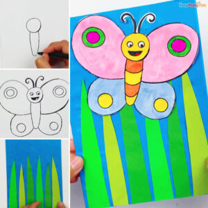 Easy Paper Butterfly Spring Craft - Easy Peasy and Fun