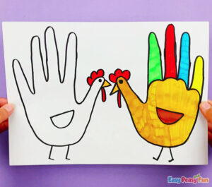 Chicken Handprint Art - Easy Peasy and Fun