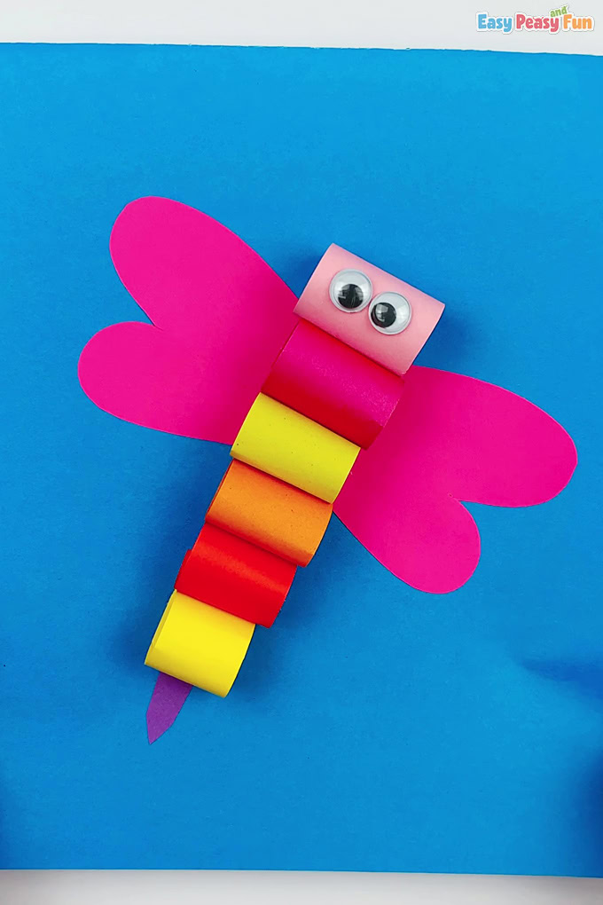 Simple Paper Dragonfly Craft - Easy Peasy and Fun
