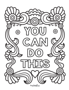 Positive Coloring Pages for Kids - Easy Peasy and Fun