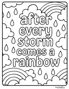 Positive Coloring Pages for Kids - Easy Peasy and Fun