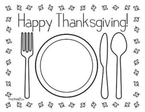 Free Printable Thanksgiving Placemats - Easy Peasy and Fun