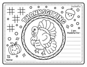 Free Printable Thanksgiving Placemats - Easy Peasy and Fun