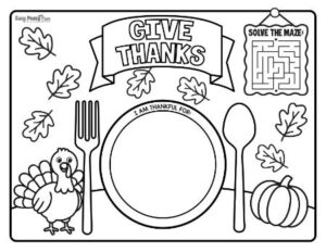 Free Printable Thanksgiving Placemats - Easy Peasy and Fun
