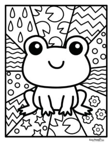 Spring Pop Art Coloring Pages - Easy Peasy and Fun