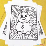 Free Printable Winter Pop Art Coloring Pages - Easy Peasy and Fun