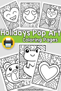 Free Printable Easter Pop Art Coloring Pages - Easy Peasy and Fun