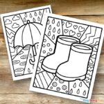 Spring Pop Art Coloring Pages - Easy Peasy and Fun