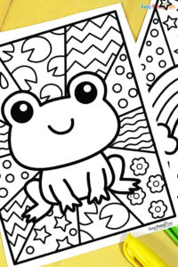 Spring Pop Art Coloring Pages - Easy Peasy and Fun