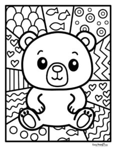 Free Printable Winter Pop Art Coloring Pages - Easy Peasy and Fun