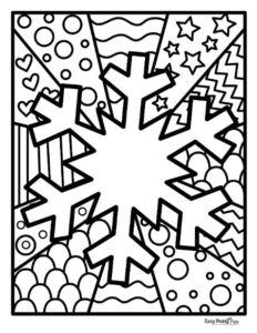 Free Printable Winter Pop Art Coloring Pages - Easy Peasy and Fun
