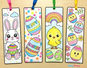 Free Printable Easter Bookmarks to Color - Easy Peasy and Fun