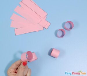 3D Paper Loop Heart Valentine's Day Craft - Easy Peasy and Fun