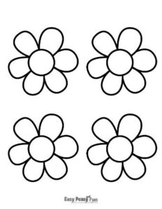 Free Printable Flower Templates (Outlines for Crafts) - Easy Peasy and Fun
