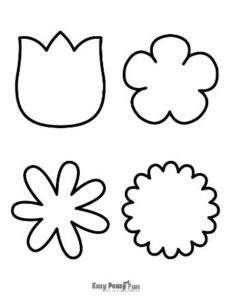 Free Printable Flower Templates (Outlines for Crafts) - Easy Peasy and Fun