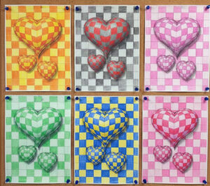 Optical Illusion Heart Coloring Pages - Valentine's Day - Easy Peasy ...