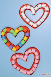 3D Paper Loop Heart Valentine's Day Craft - Easy Peasy and Fun